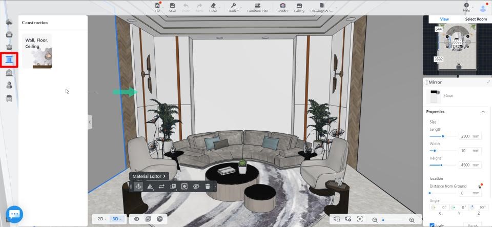 How To Create Stunning Wall Features Using AutoCAD Files in Coohom ...